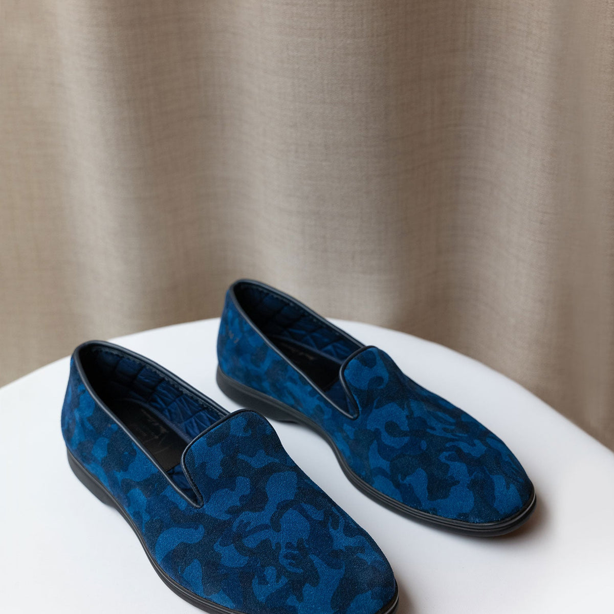 Albert Slipper in Nautical Camo Suede – Arthur Sleep