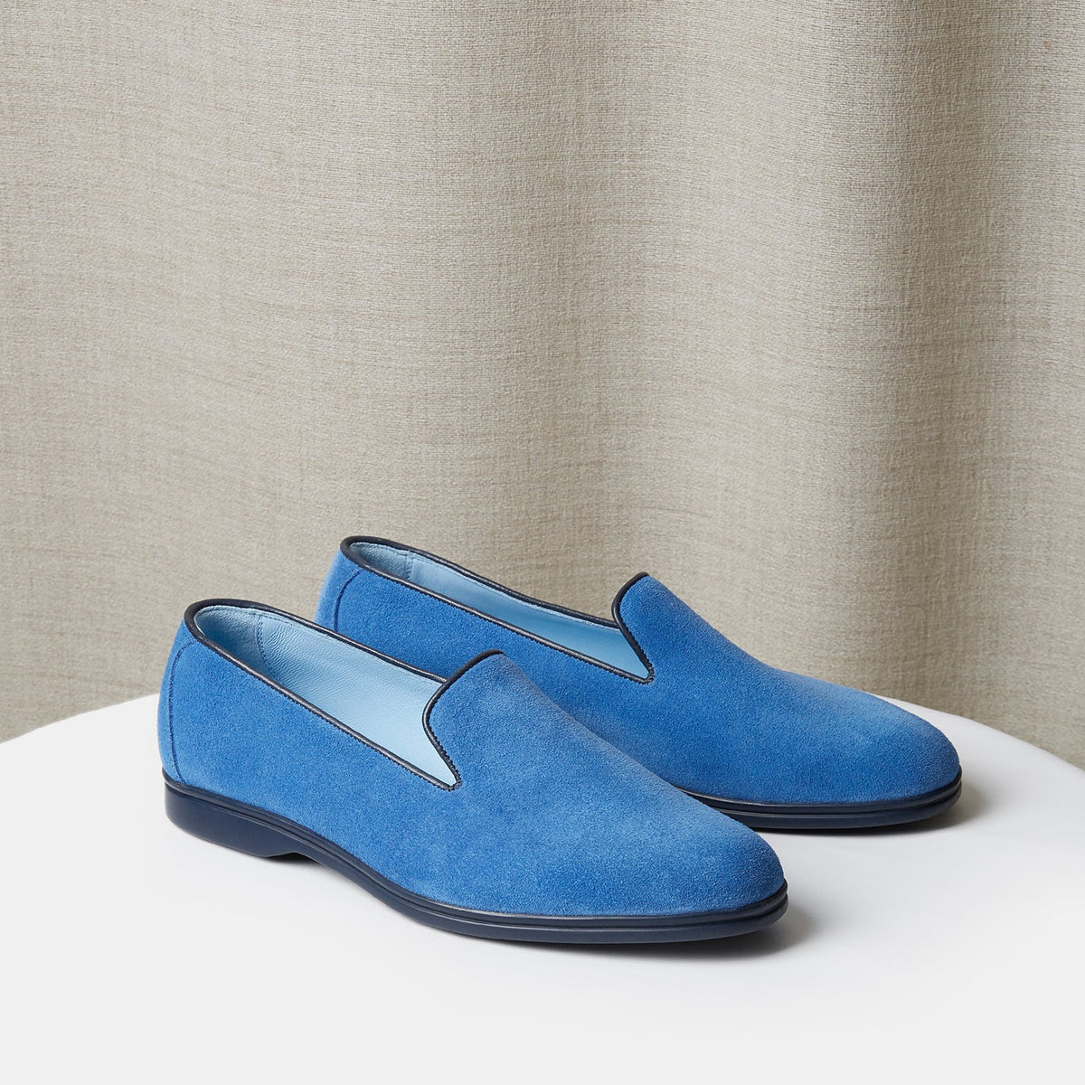 Albert Slipper in Côte d'Azur Blue Suede – Arthur Sleep