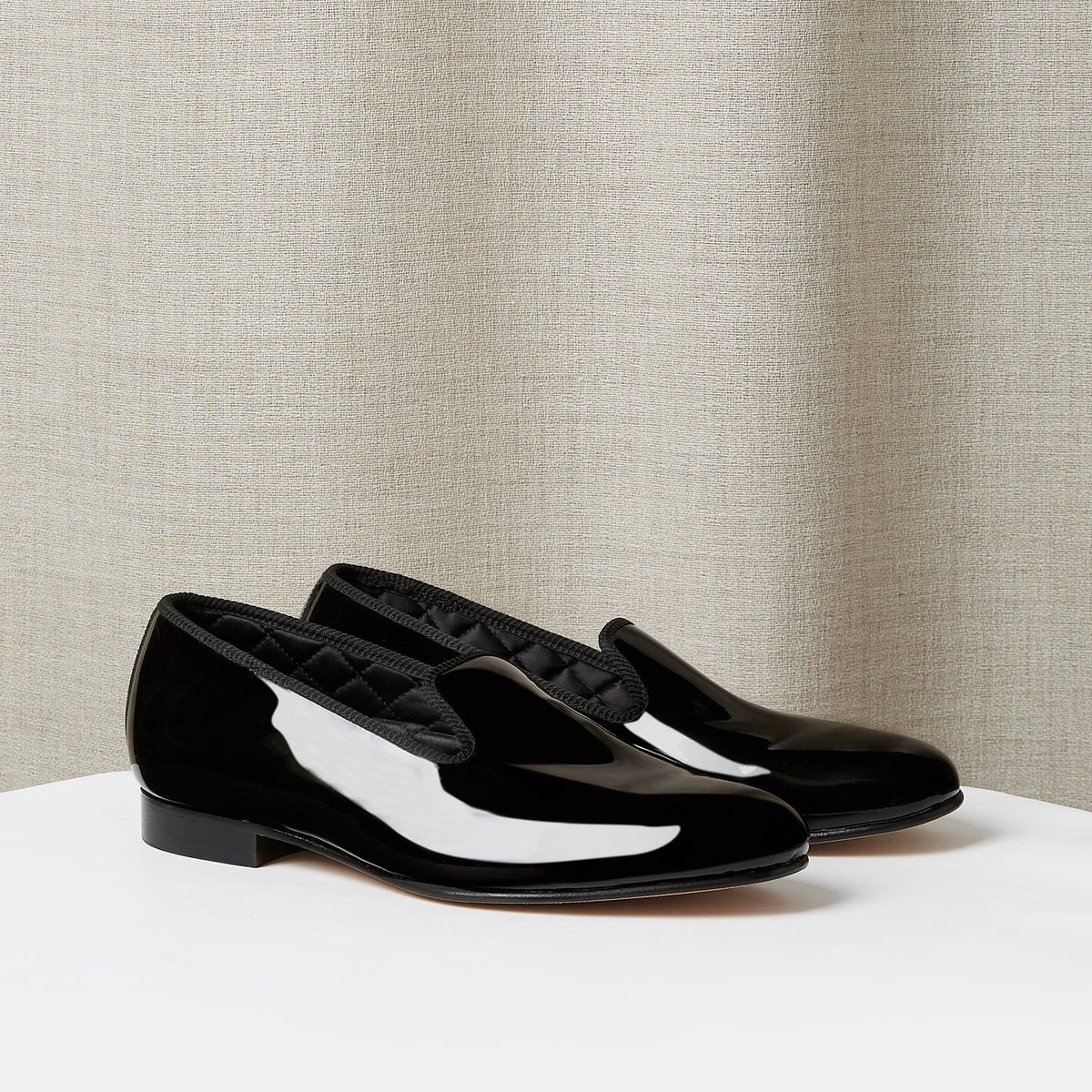 Albert Slipper in Black Patent – Arthur Sleep