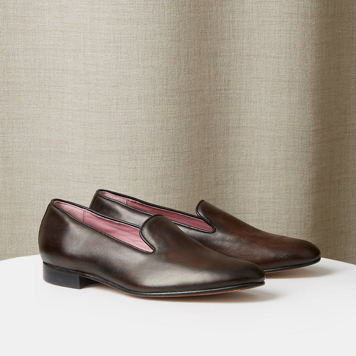 Albert Slipper in Hand-Patinated Brown Calf – Arthur Sleep