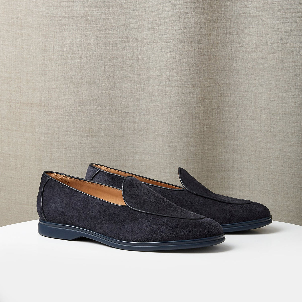 Belgian Loafer in Navy Suede – Arthur Sleep